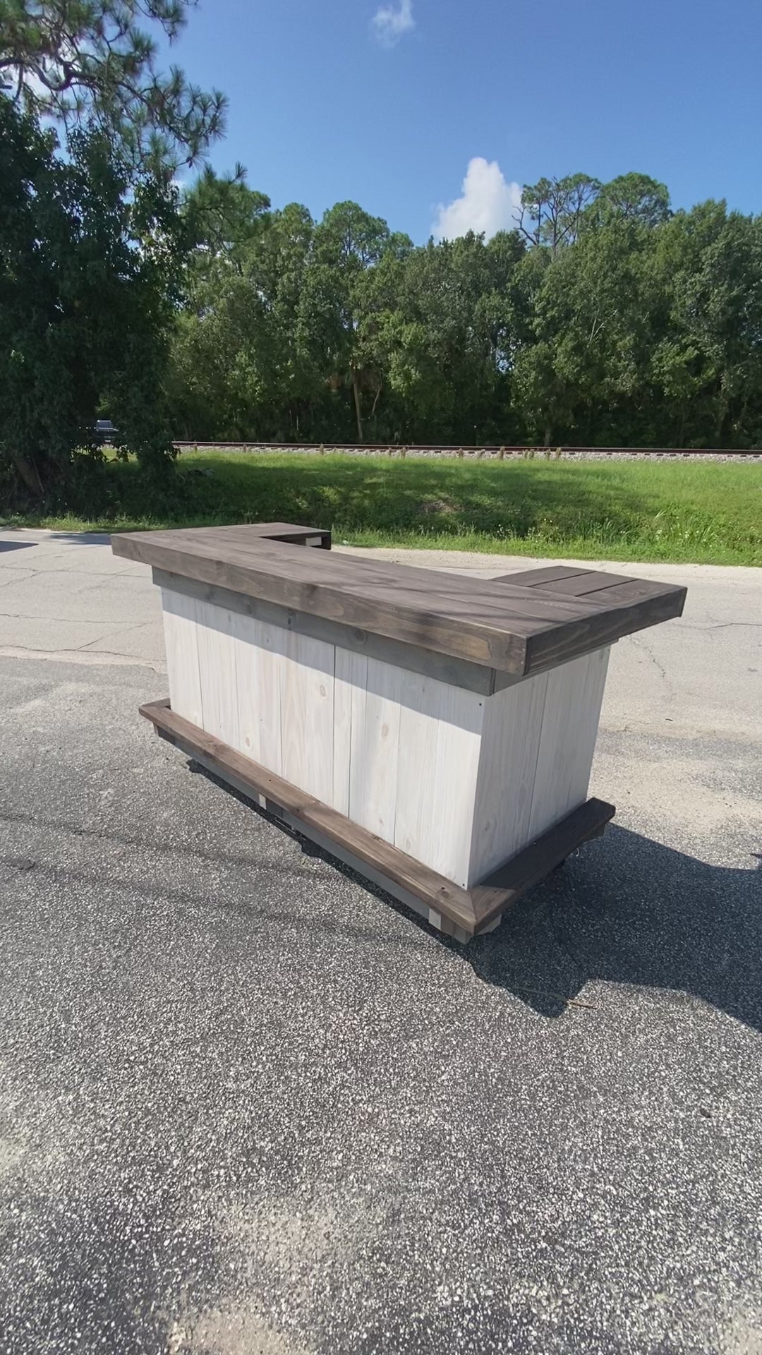 📞386-346-5172 | 8FT U-Shaped Bar – Bartender Station, 2x Shelves, Foot ...
